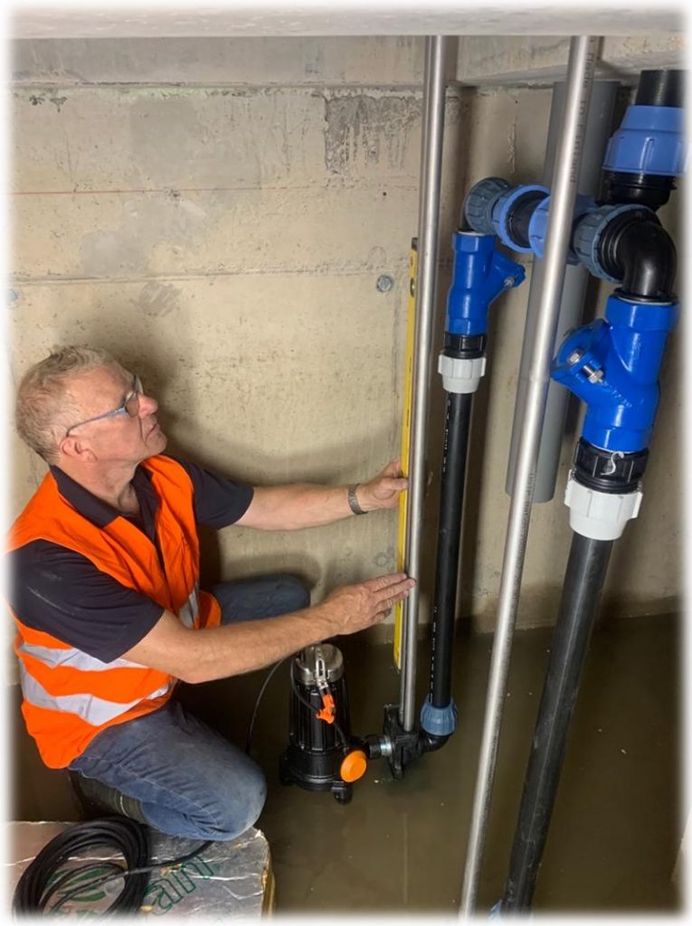 Pompput Beton, prefab betonput voor opslaan van regenwater