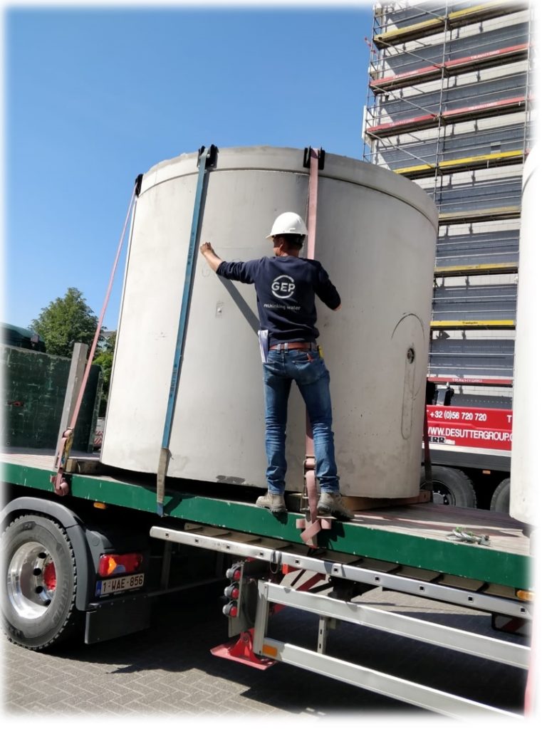 Pompput Beton, prefab betonput voor opslaan van regenwater
